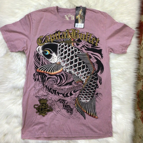 capital bullet | Shirts | Nwt Capital Bullet Mens Xl Thailand Koi Fish ...